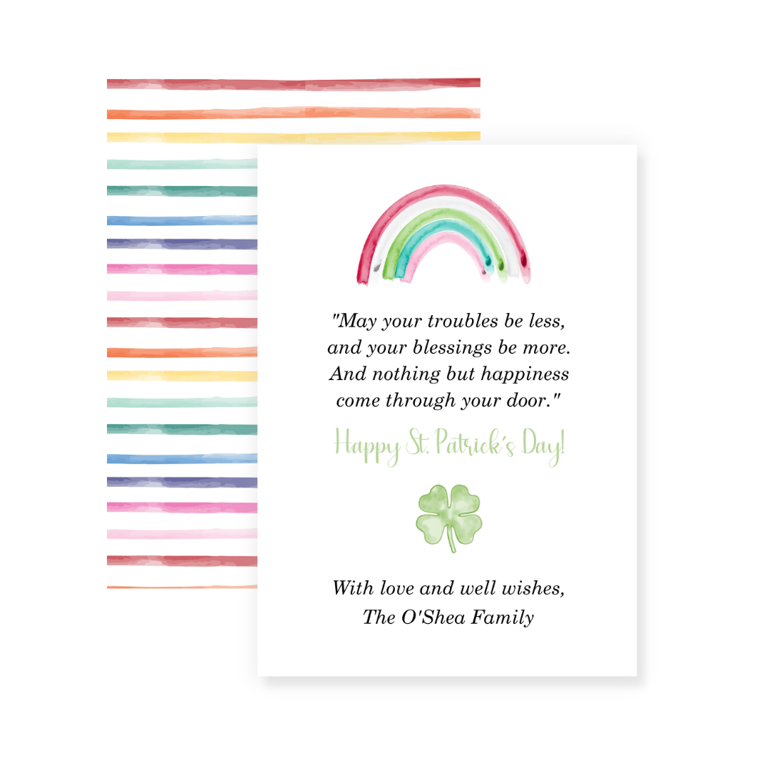 Rainbow St. Patrick's Day Cards – Lulu Papers