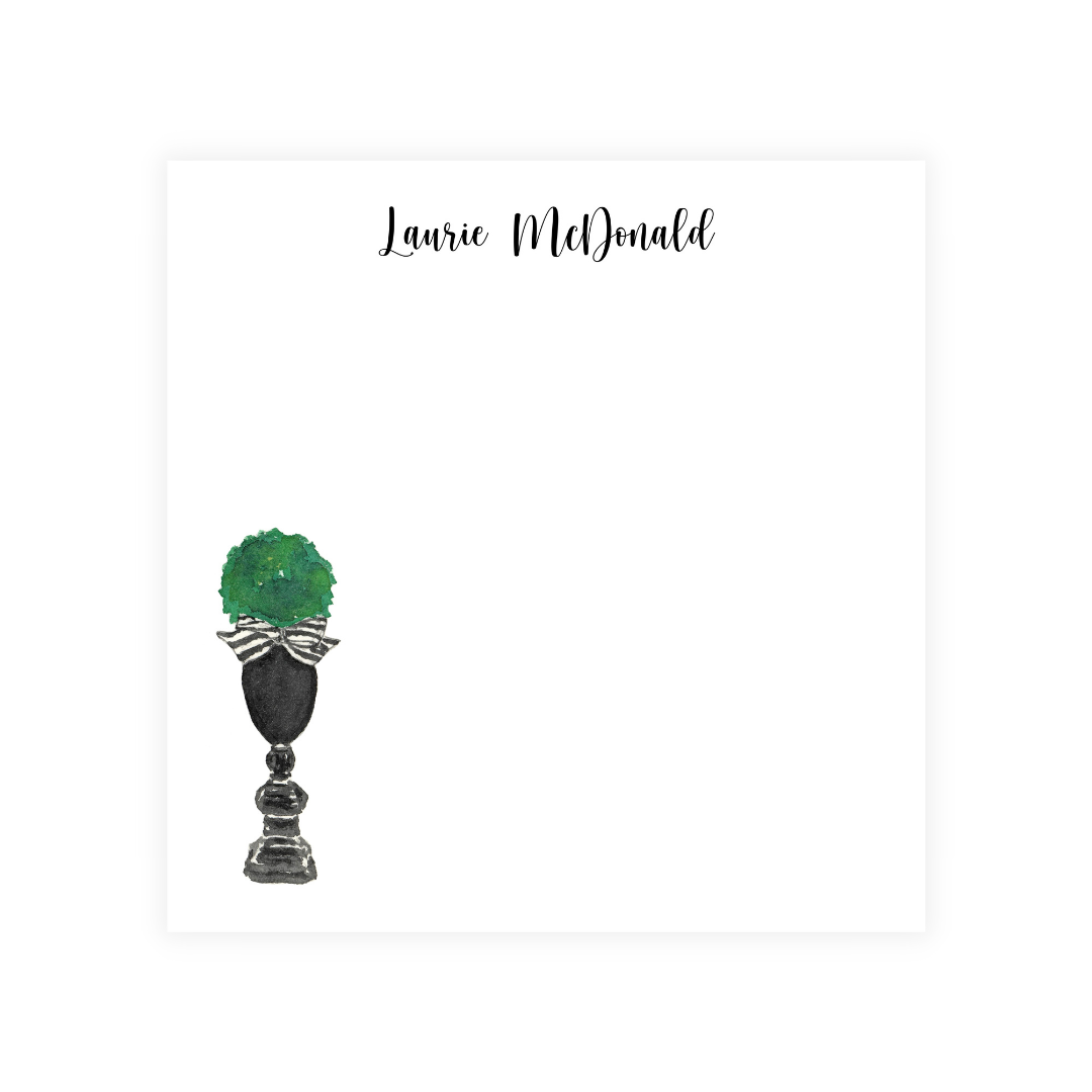 Boxwood Topiary Square Note Pad – Lulu Papers